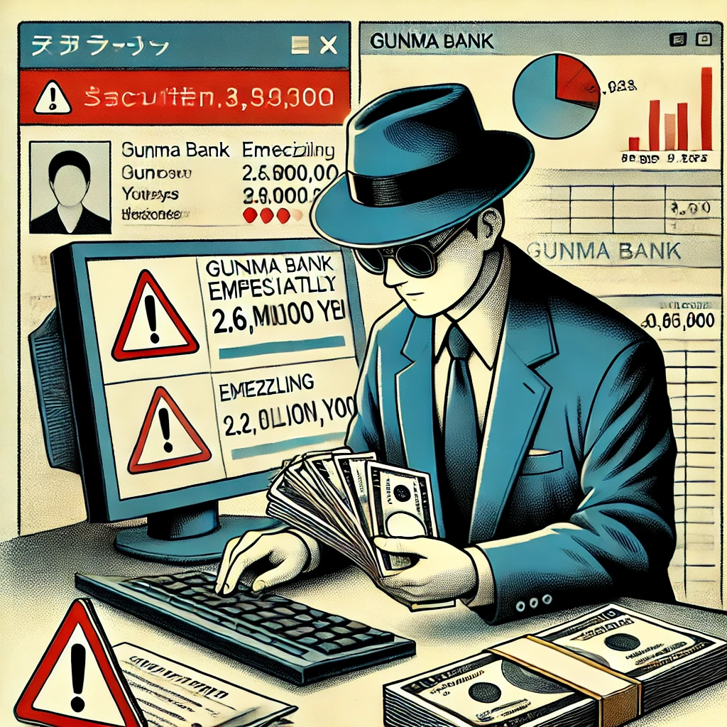 群馬銀行の行員が約260万を着服| 着服ニュース