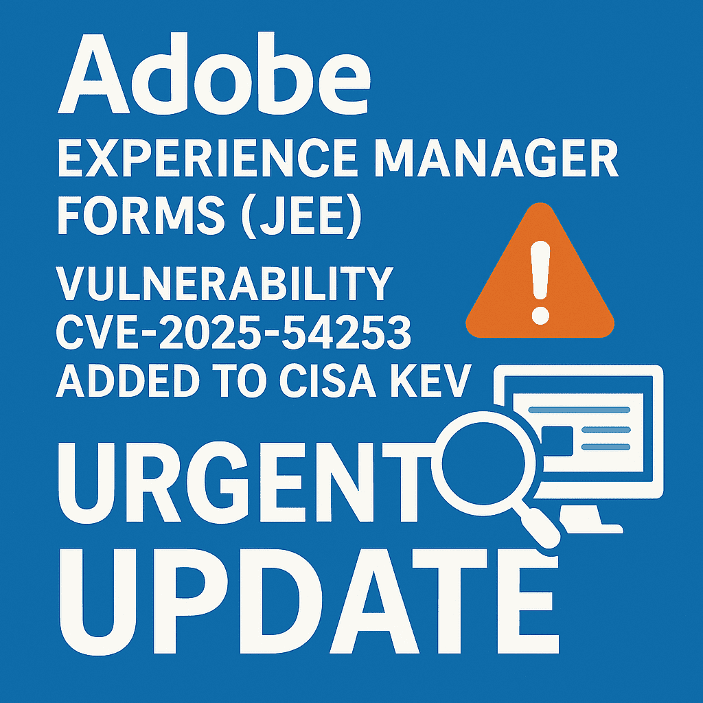 Adobe(アドビ) Experience Manager Forms（JEE）の脆弱性 CVE-2025-54253がCISAのKEVに登録-至急アップデートを|セキュリティニュースの ...
