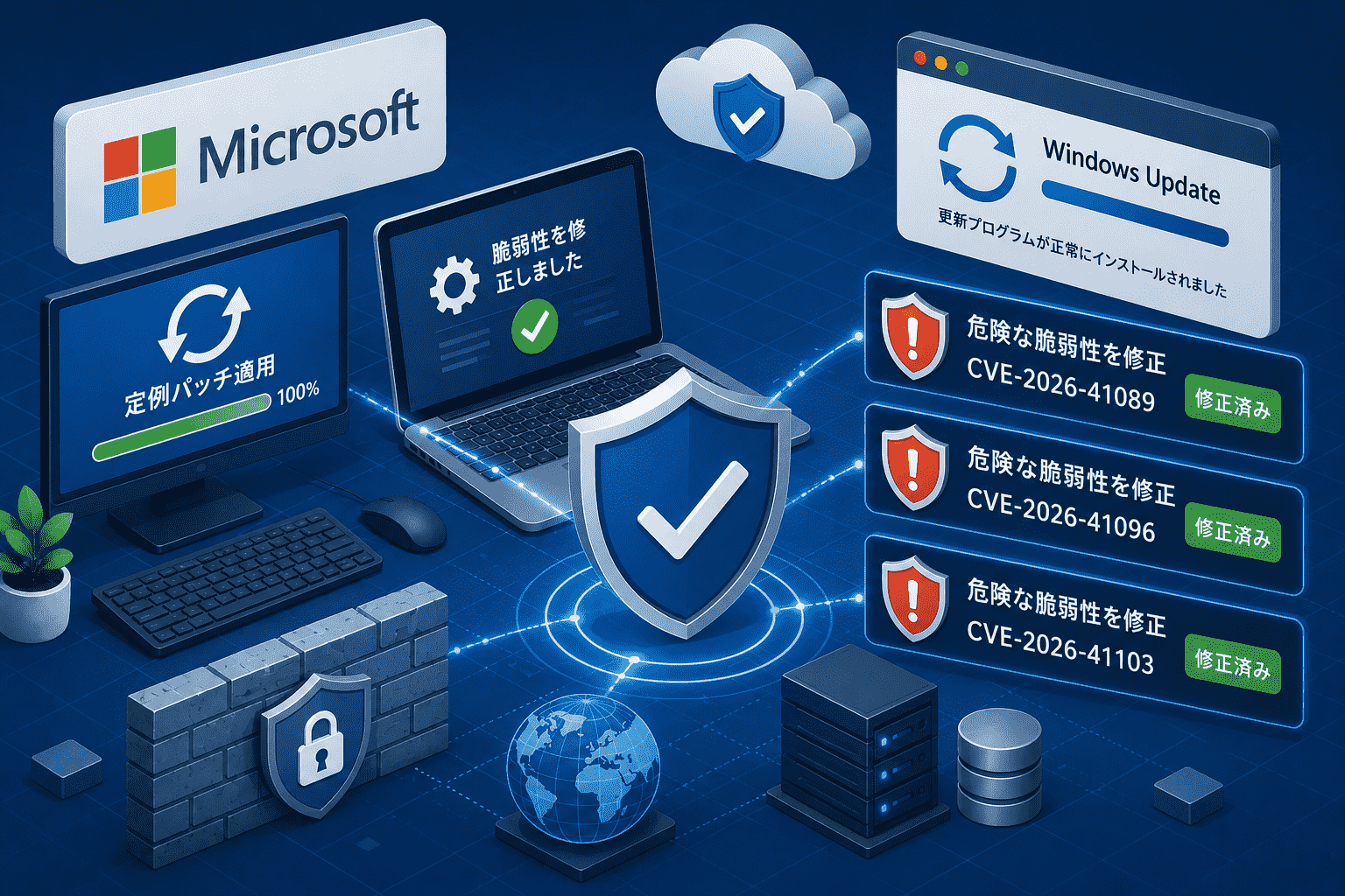 Microsoft、定例パッチで危険な脆弱性を修正(CVE-2026-41089・CVE-2026-41096・CVE-2026-41103 ...