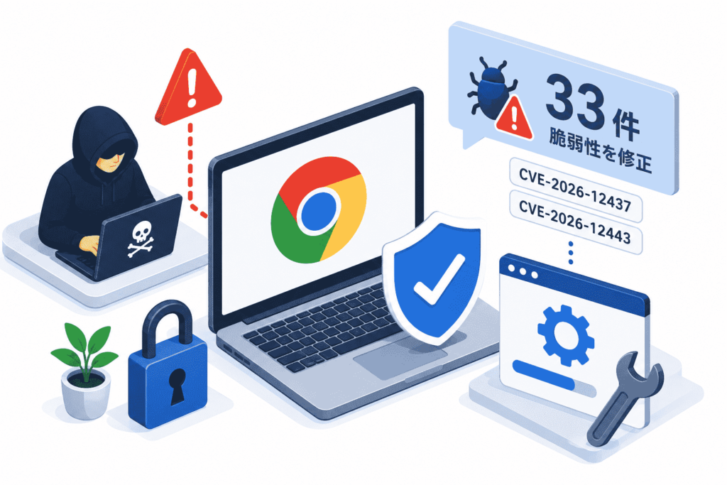 Google、Chromeの脆弱性 33件を修正(CVE-2026-12437,CVE-2026-12443)他|セキュリティニュースの ...