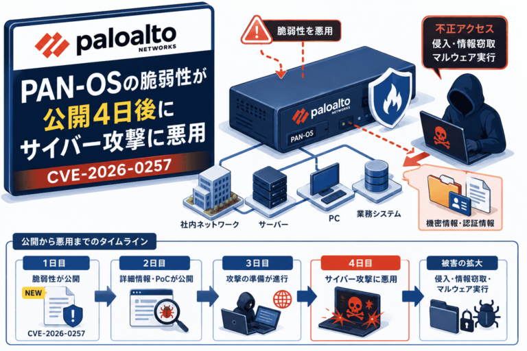 Palo Alto Networks PAN-OSの脆弱性が公開4日後にサイバー攻撃に悪用(CVE-2026-0257)|セキュリティニュース ...